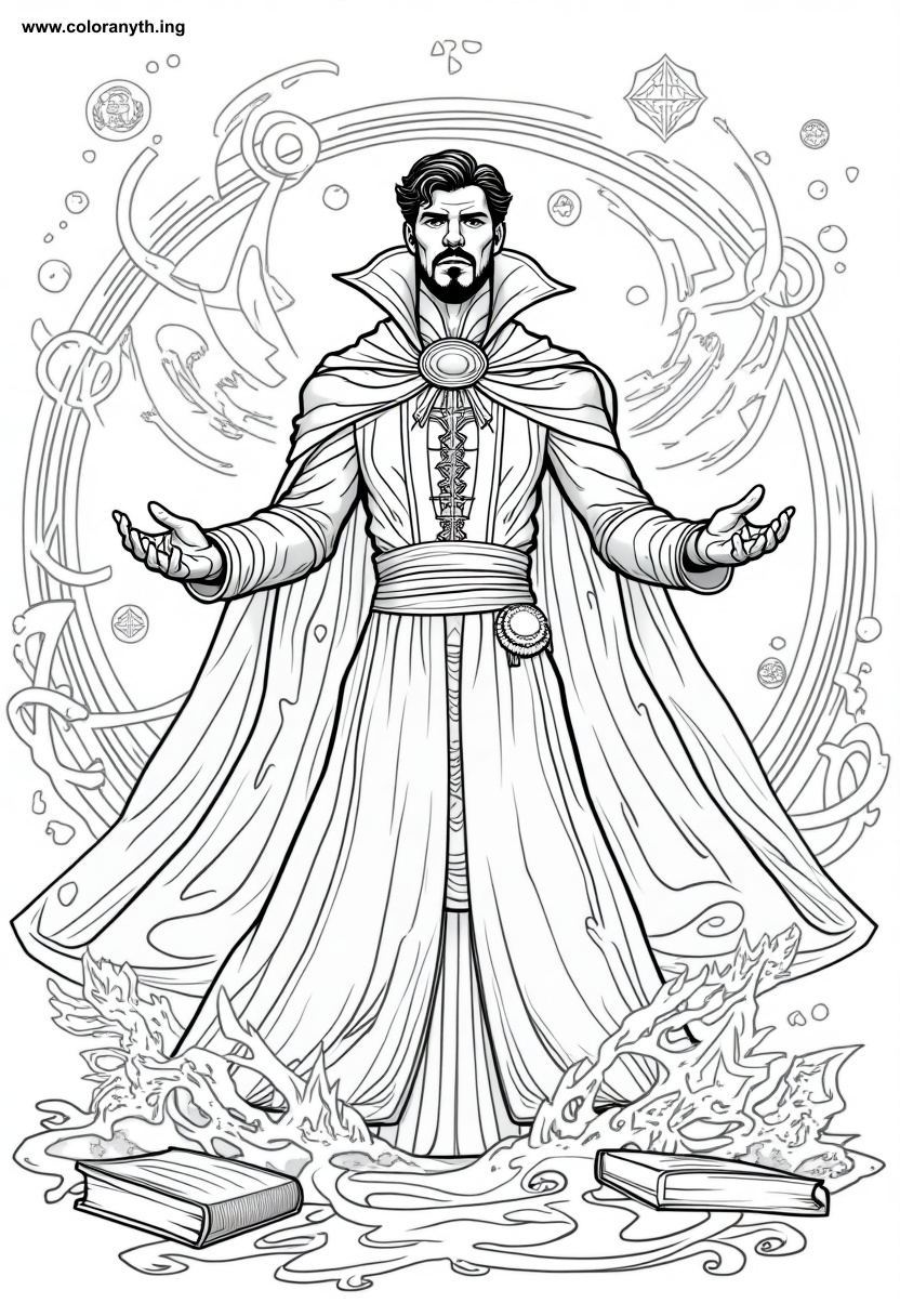 Doctor Strange: Master of Mystic Arts Coloring Page - Free Printable ...